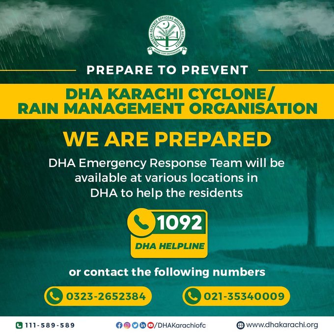 Cyclone / Rain Management Organisation – DHA Karachi